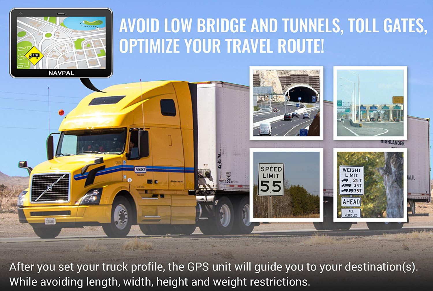 NAVPAL (7 INCH) UK EUROPE EDITION 2024 with BLUETOOTH